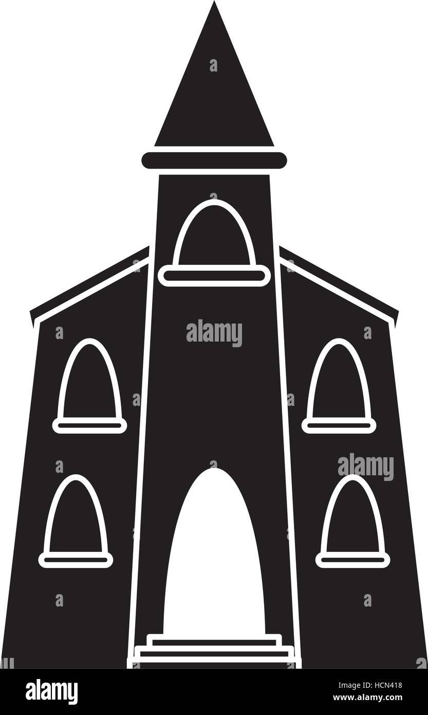 church building religious christian pictogram Stock Vector Image & Art ...
