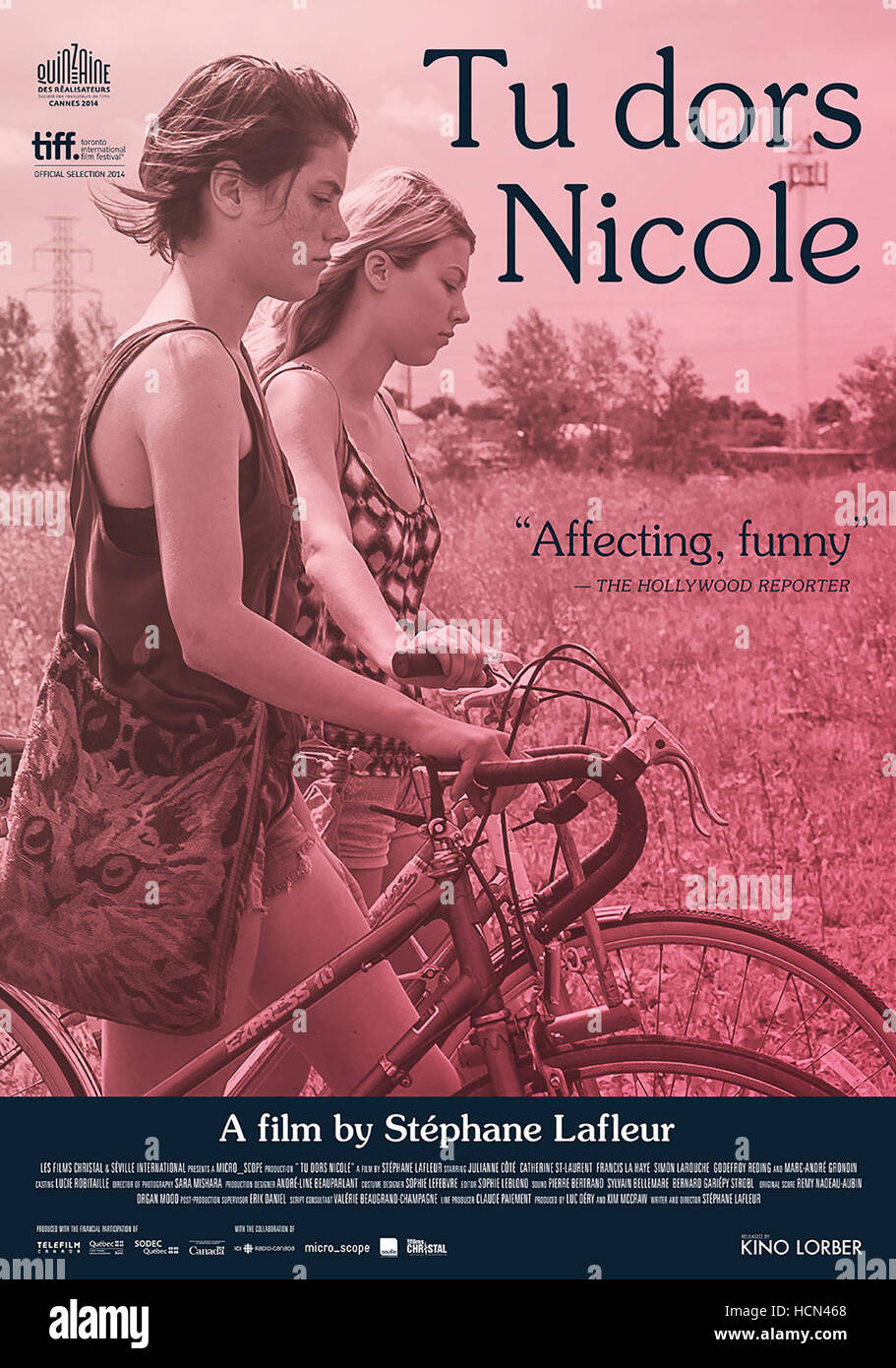 TU DORS NICOLE, poster, from left: Julianne Cote, Catherine St-Laurent ...