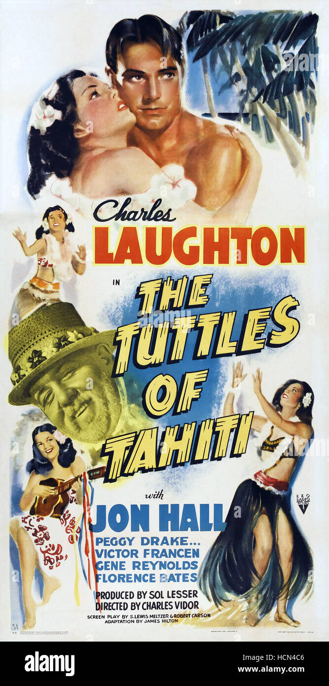 THE TUTTLES OF TAHITI, top from left: Peggy Drake, Jon Hall; lower left ...
