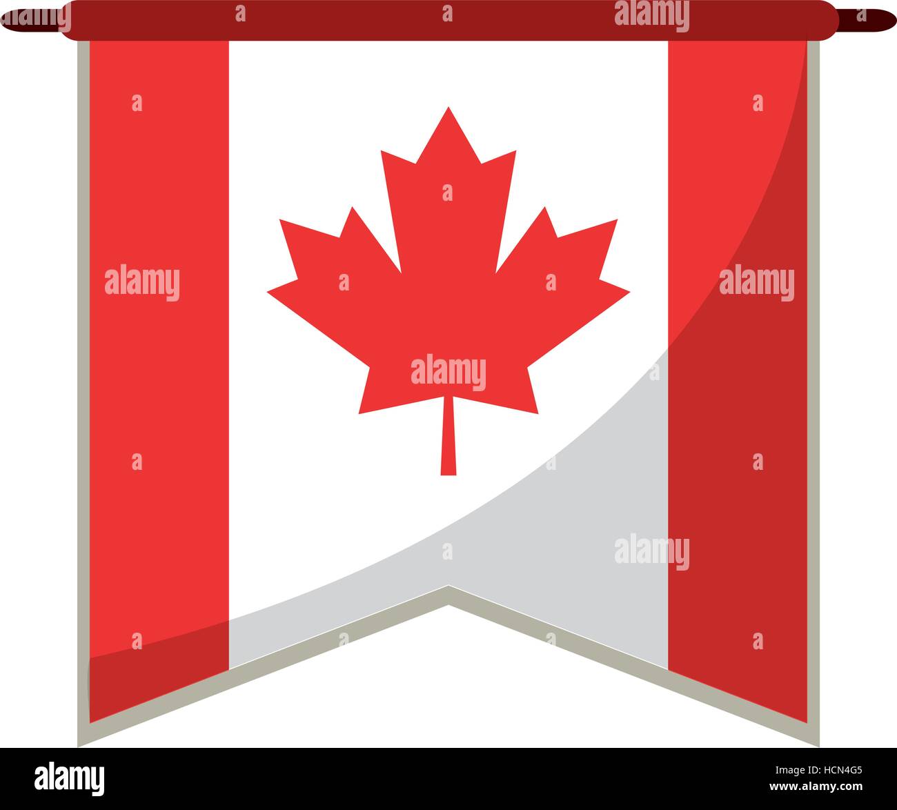 flag pennant canadian red and white Stock Vector Image & Art - Alamy