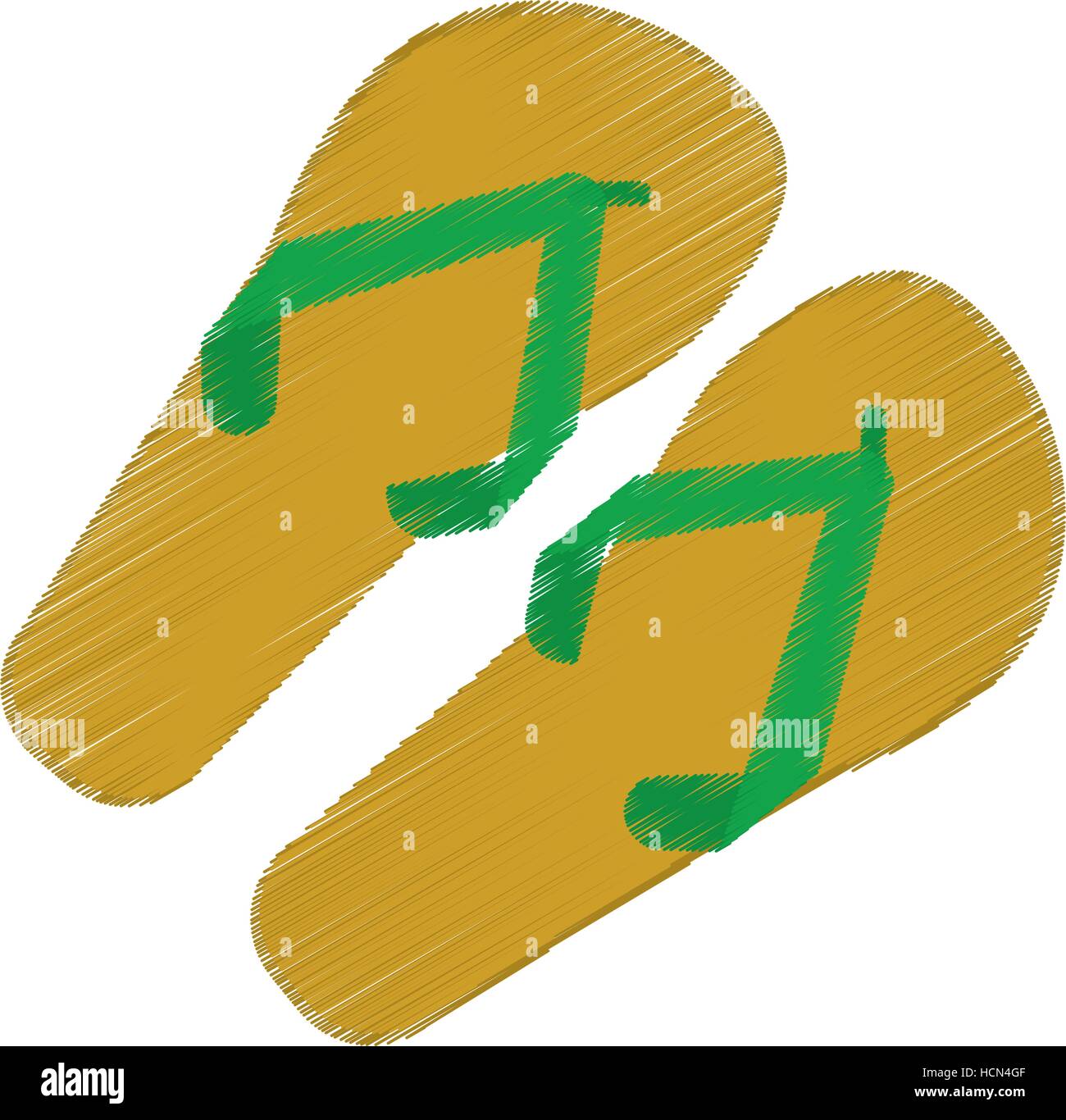 Yellow flip flop Stock Vector Images - Alamy
