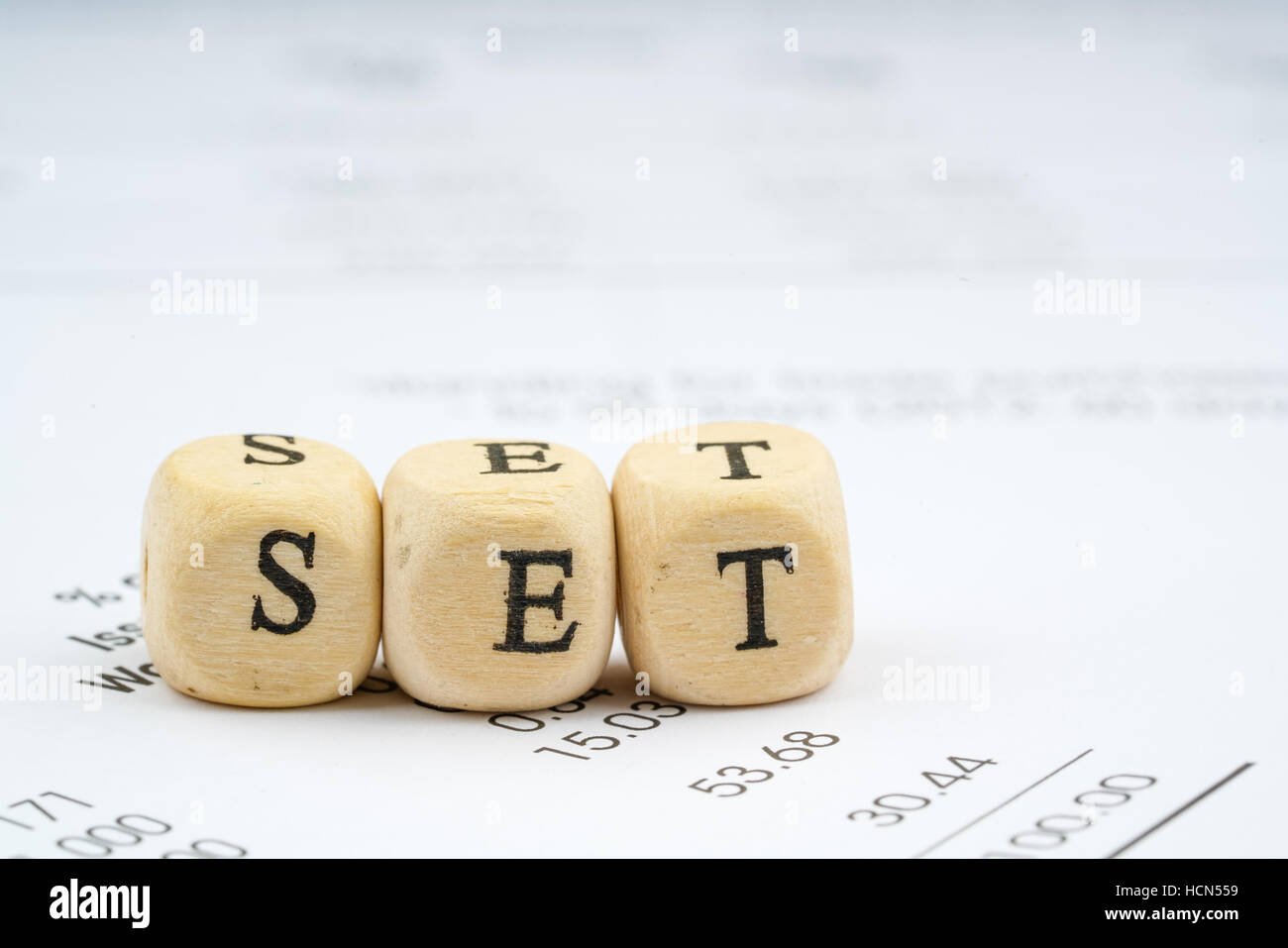 Wooden letter cube. Business concept Stock Photo - Alamy