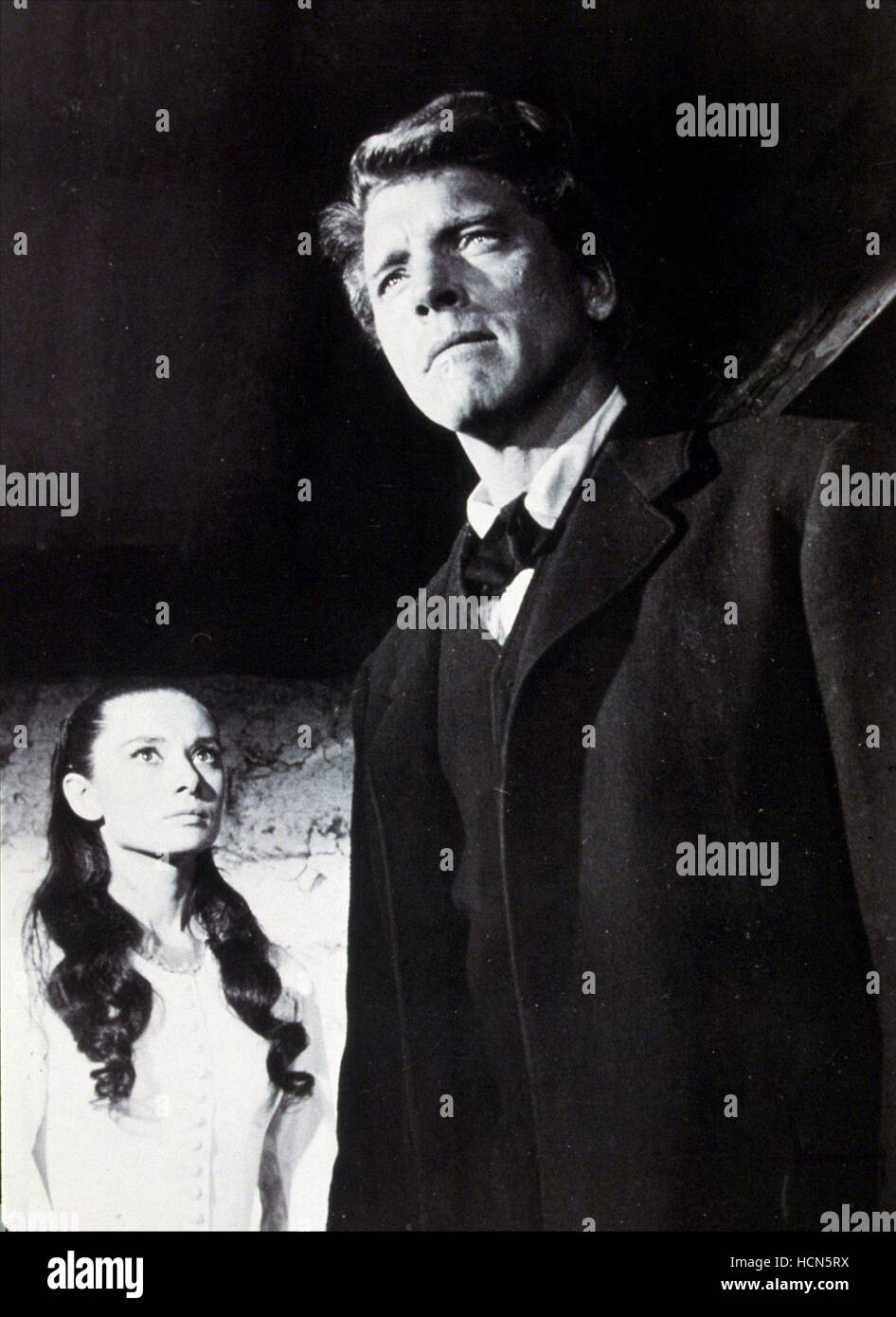 The Unforgiven From Left Audrey Hepburn Burt Lancaster 1960 Stock