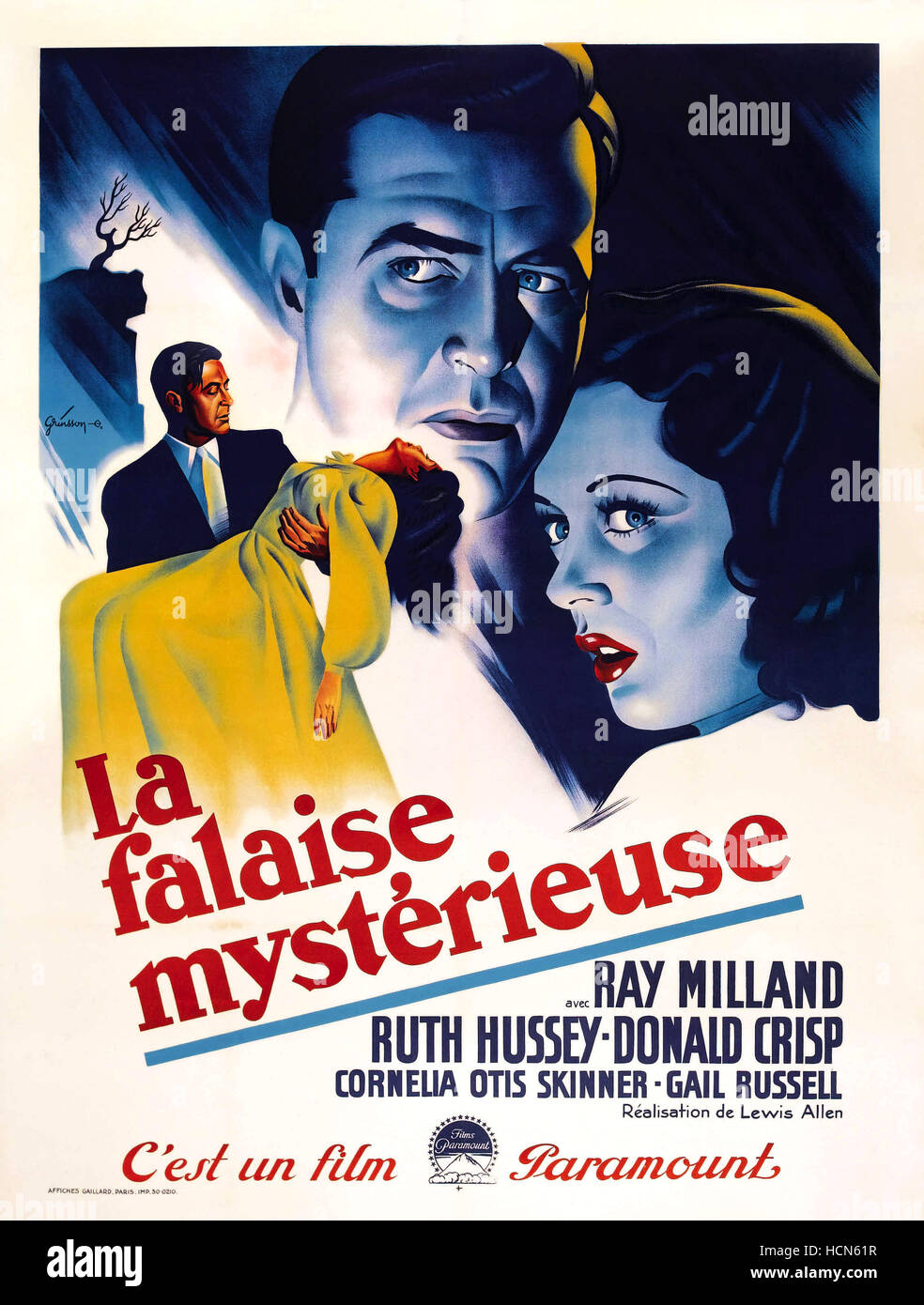 THE UNINVITED, (aka LA FALAISE MYSTERIEUSE), French poster art, from ...
