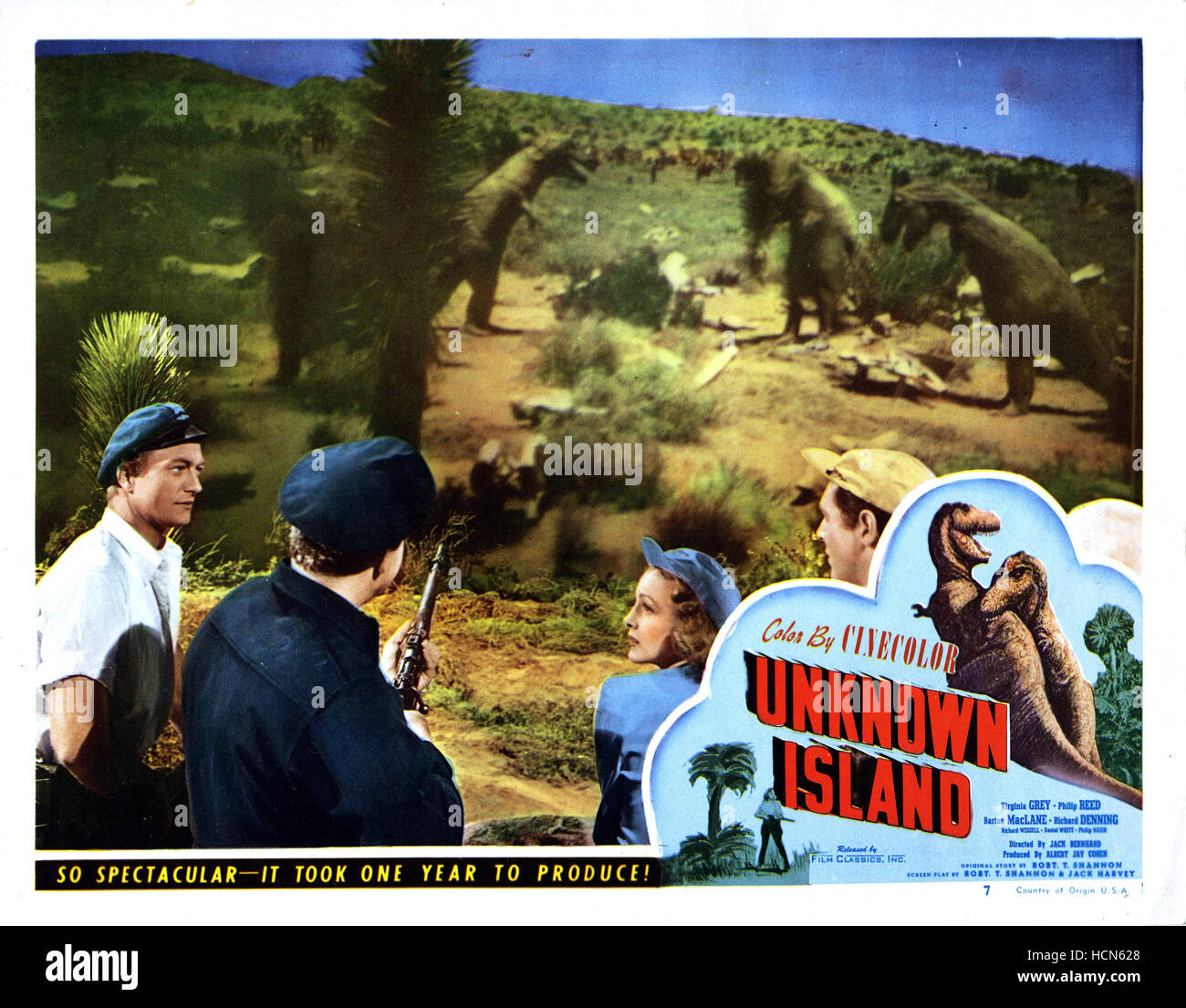 UNKNOWN ISLAND, from left, Richard Denning, Virginia Grey, 1948 Stock ...