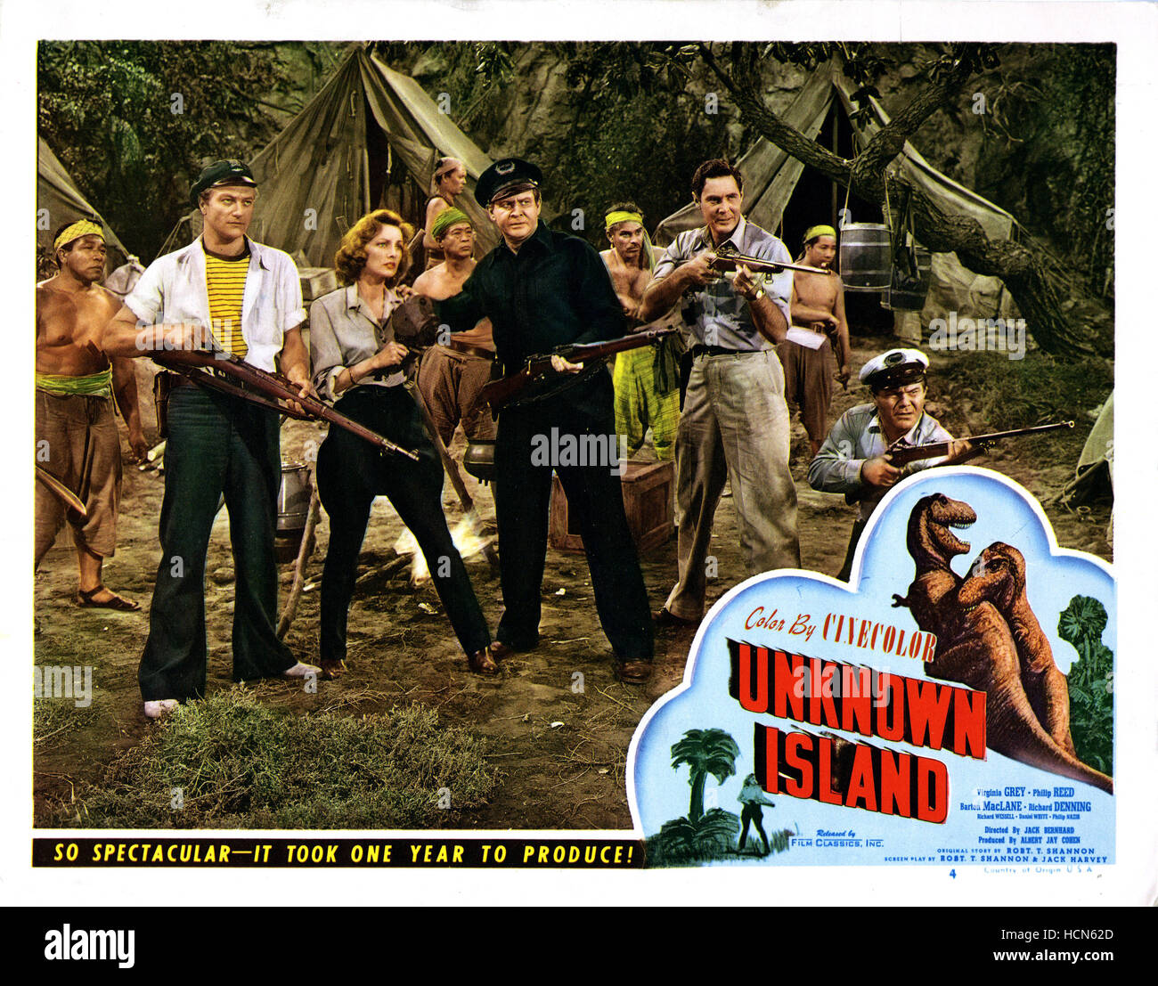 UNKNOWN ISLAND, from left: Richard Denning, Virginia Grey, Barton ...