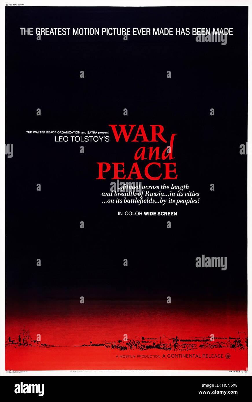 WAR AND PEACE, (aka VOYNA I MIR), US poster art, 1966 Stock Photo - Alamy