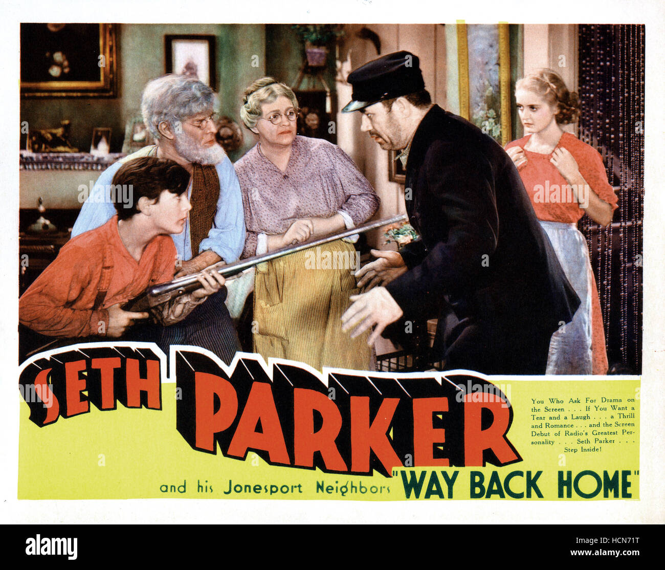 WAY BACK HOME, from left, Frankie Darro, Phillips Lord, Effie Palmer ...