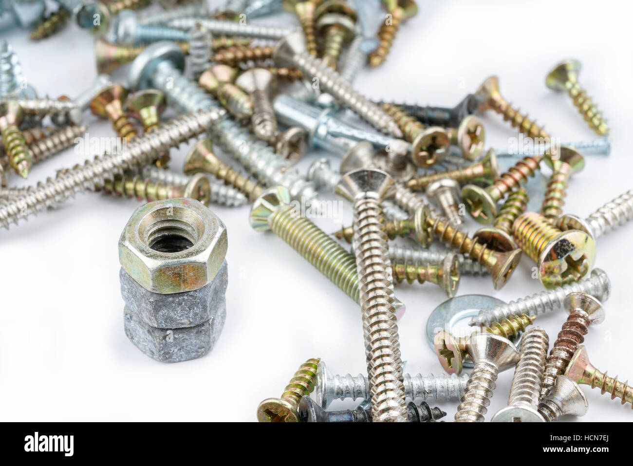 Screw with close up view Stock Photo - Alamy