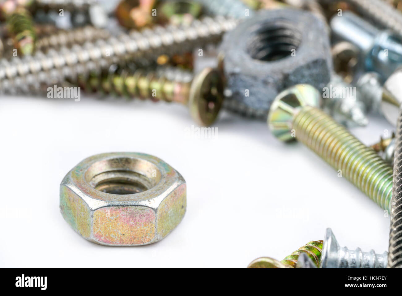 Screw with close up view Stock Photo - Alamy