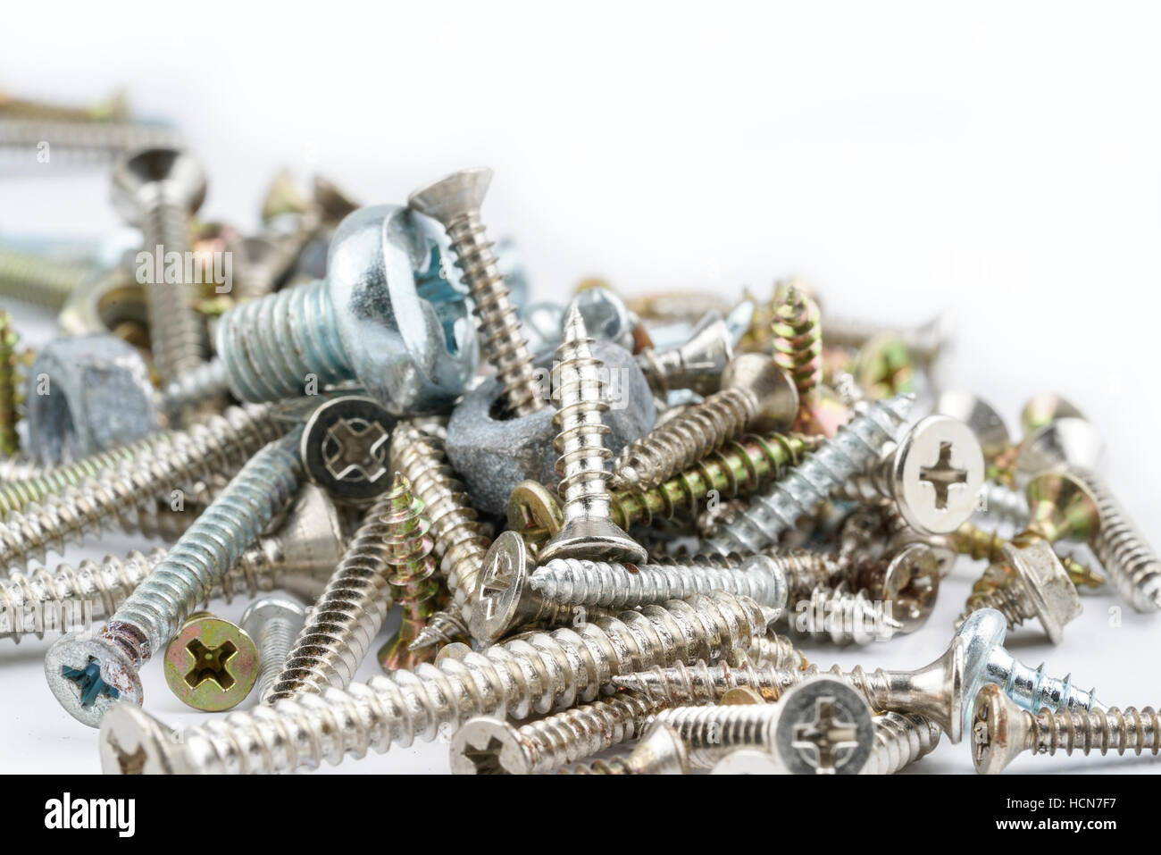 Screw with close up view Stock Photo - Alamy
