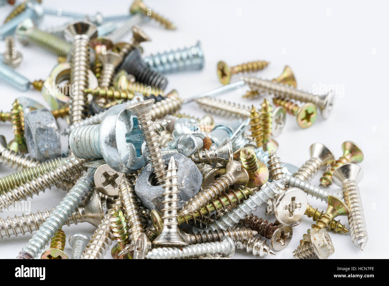 Screw with close up view Stock Photo - Alamy