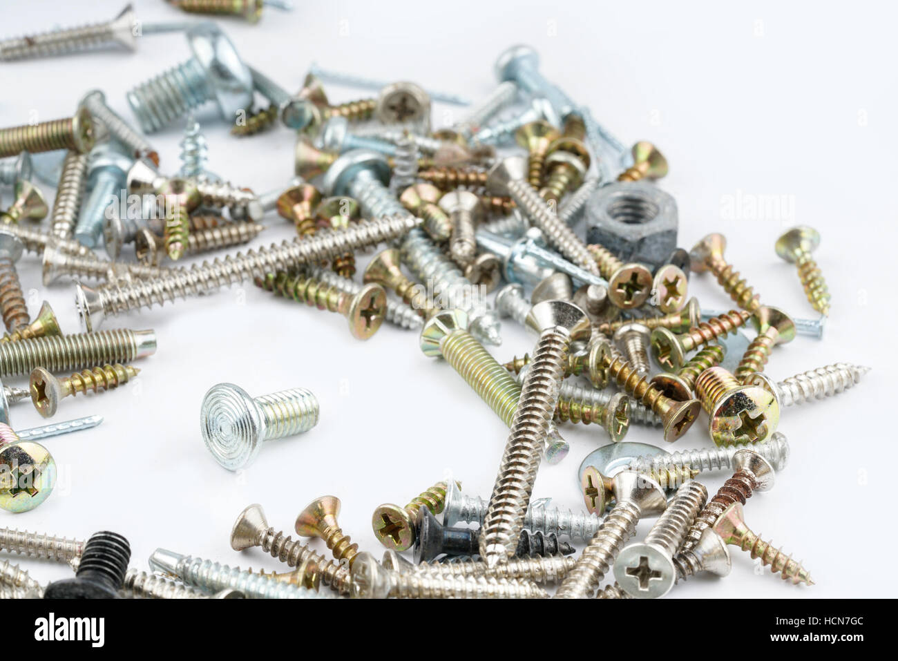 Screw with close up view Stock Photo - Alamy