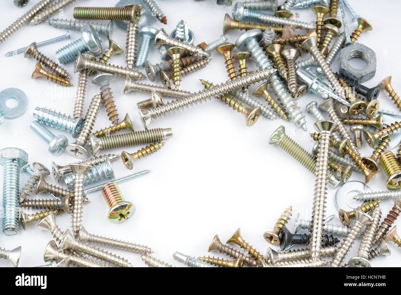 Screw with close up view Stock Photo - Alamy