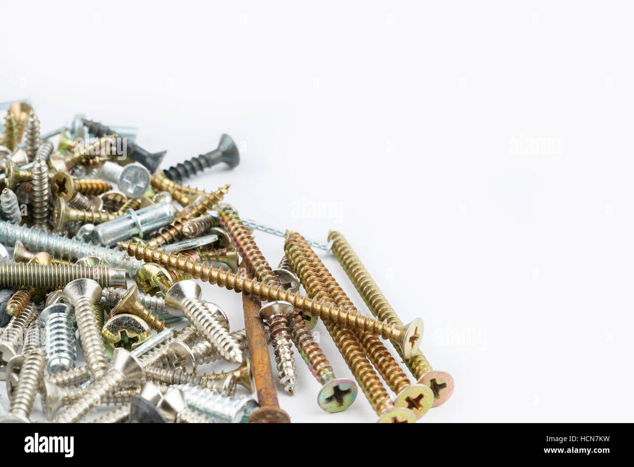 Screw with close up view Stock Photo - Alamy