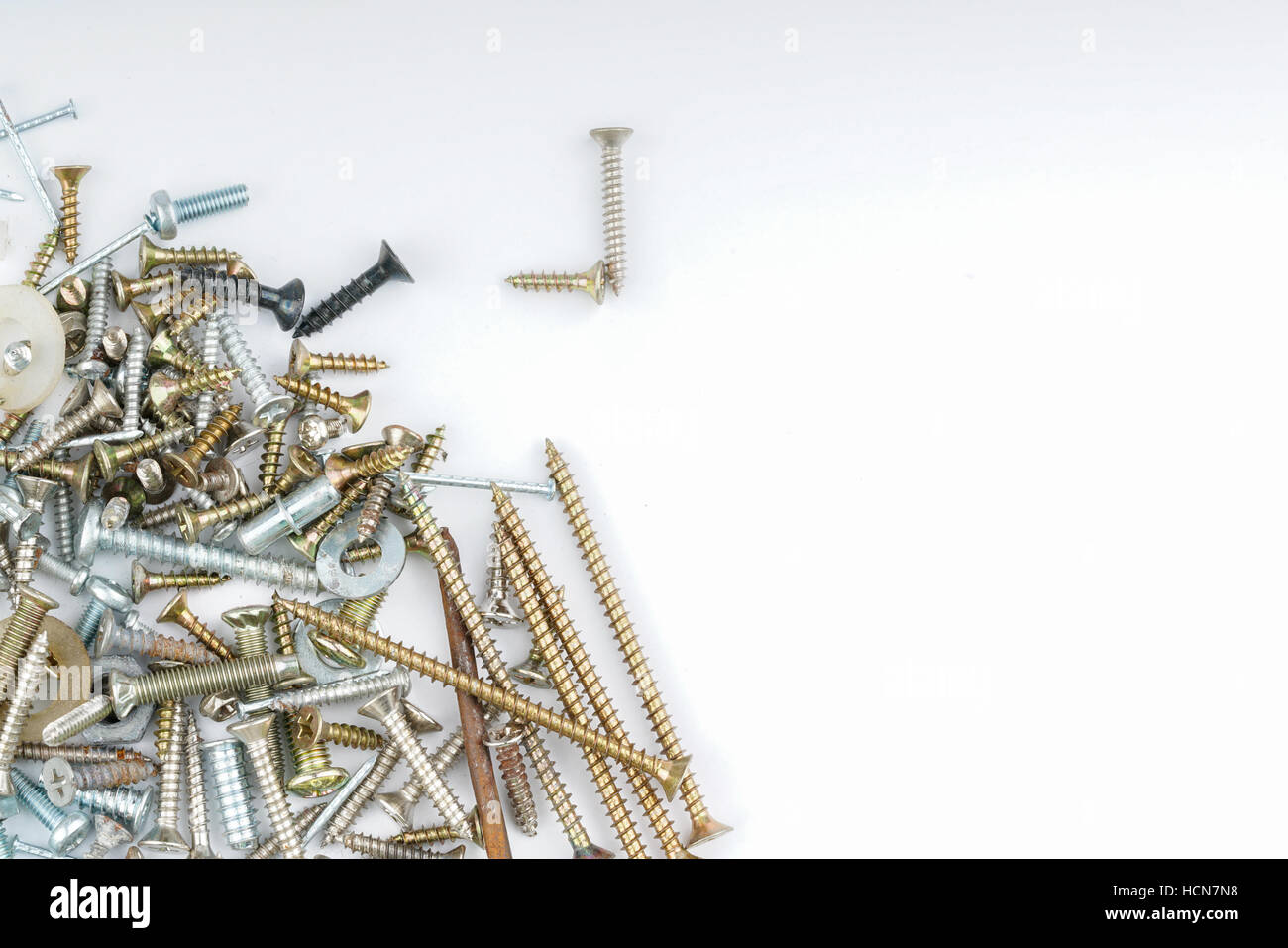 Screw with close up view Stock Photo - Alamy