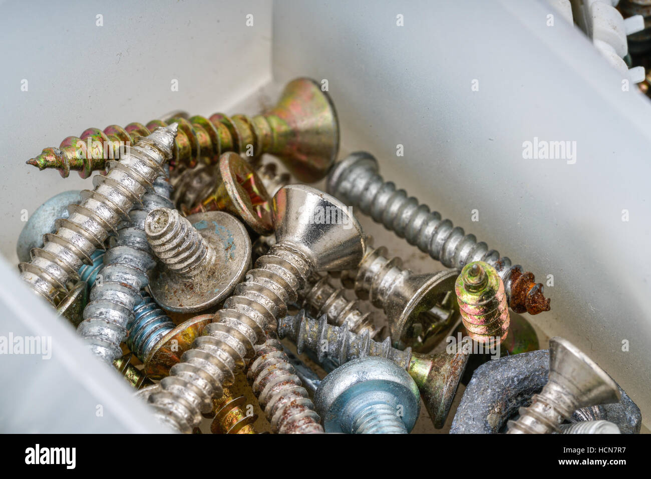 Screw with close up view Stock Photo - Alamy