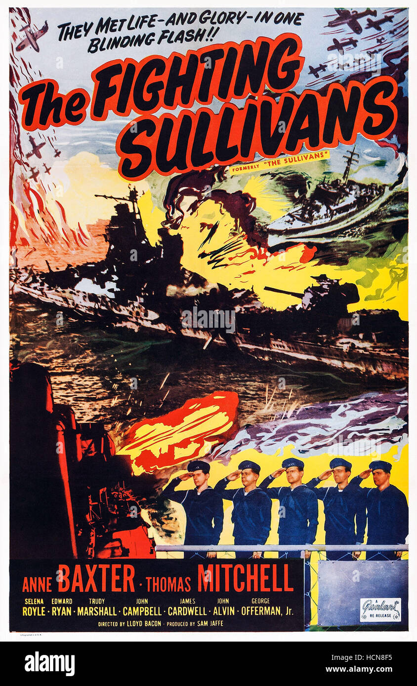 THE SULLIVANS, (aka THE FIGHTING SULLIVANS), US re-release poster art ...