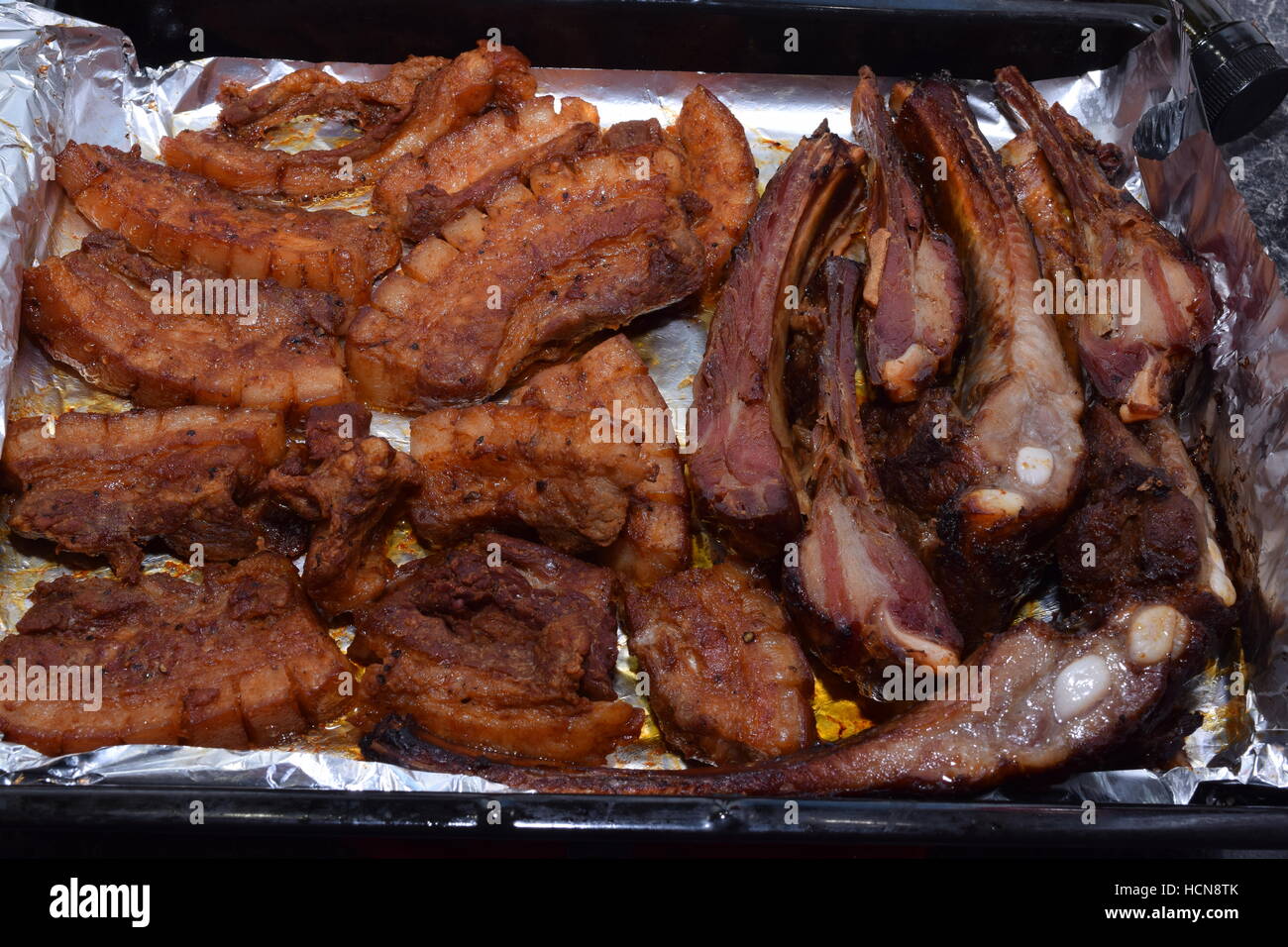 Cooked marinated meats hi-res stock photography and images - Alamy