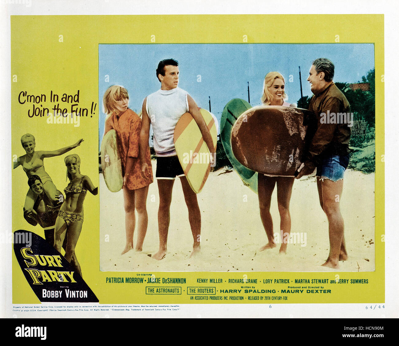 SURF PARTY, from left: Bobby Vinton, Pat Morrow, 1964 Stock Photo - Alamy