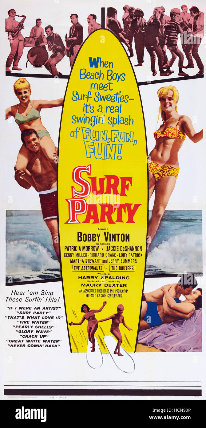 SURF PARTY, US poster art, left from top: Jackie DeShannon, Bobby ...