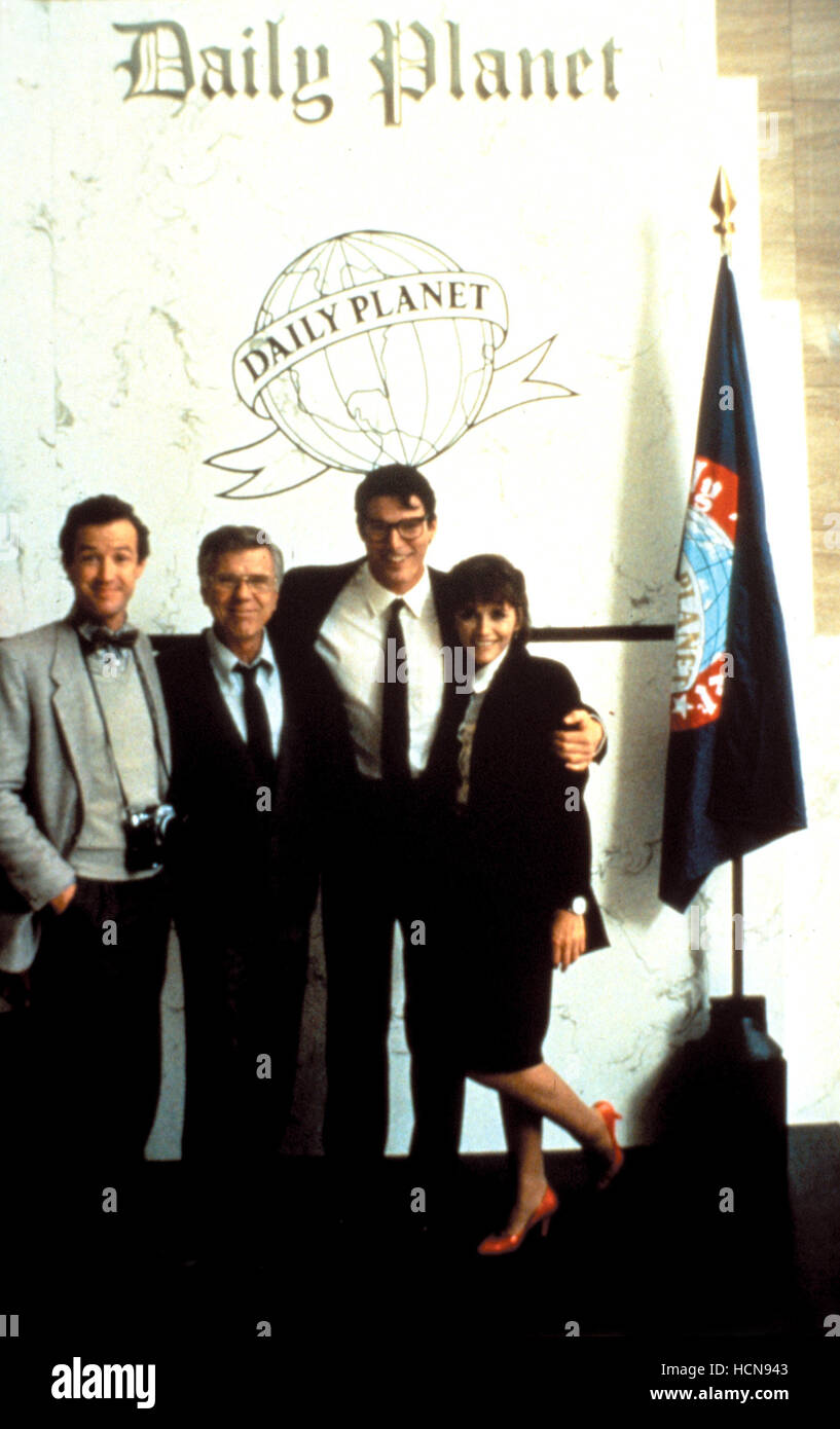 SUPERMAN IV: THE QUEST FOR PEACE, Marc McClure, Jackie Cooper, Christopher Reeve, Margot Kidder ...