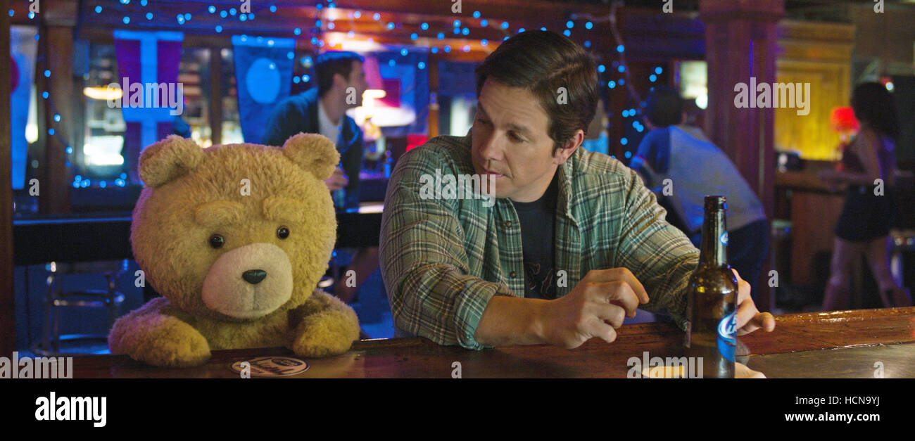 TED 2, from left: Ted (voice: Seth MacFarlane), Mark Wahlberg, 2015. ©Universal Pictures ...