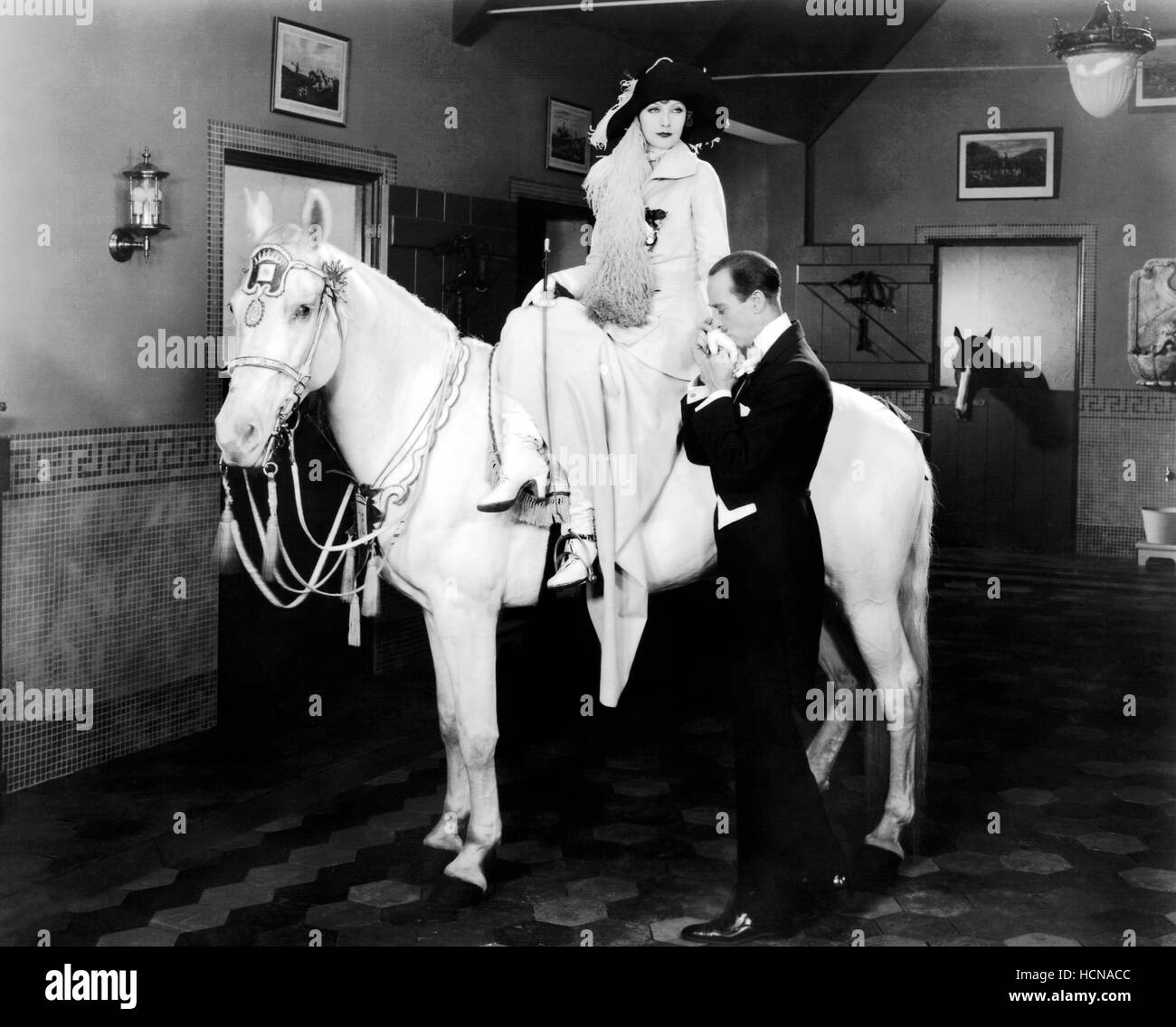 THE TEMPTRESS, Greta Garbo (horseback), Antonio Moreno, 1926 Stock ...