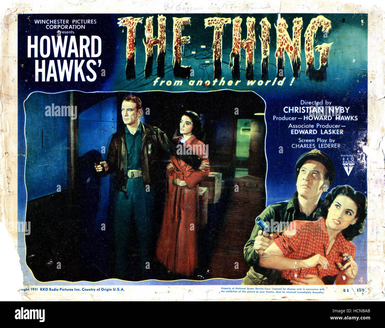 THE THING FROM ANOTHER WORLD, Kenneth Tobey, Margaret Sheridan, 1951 ...