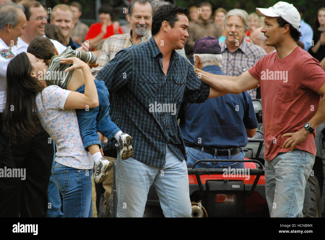 THE WAY HOME, from left: Lori Beth Edgeman, Pierce Gagnon, Dean Cain ...
