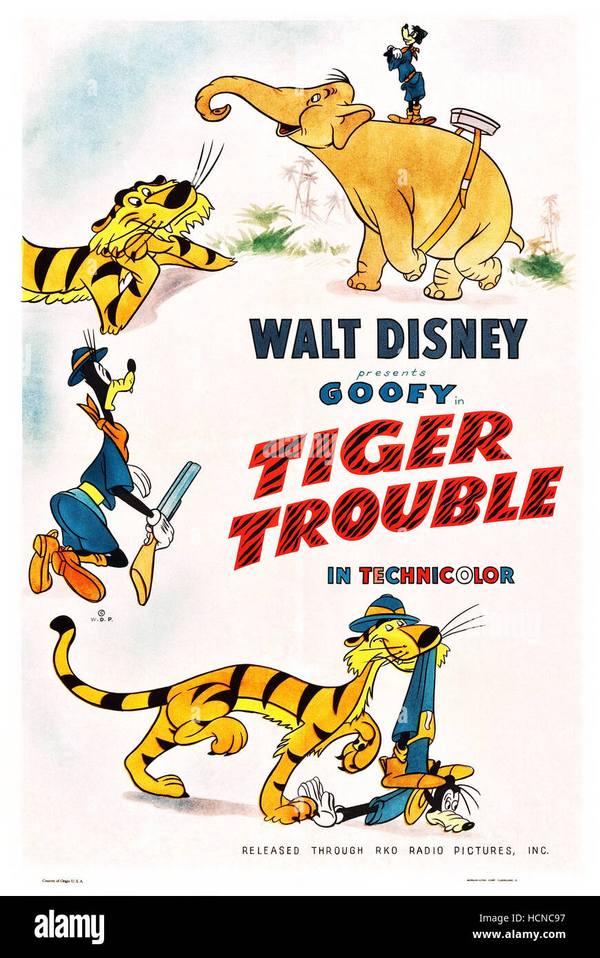 TIGER TROUBLE, US poster art, Goofy, 1945 Stock Photo - Alamy