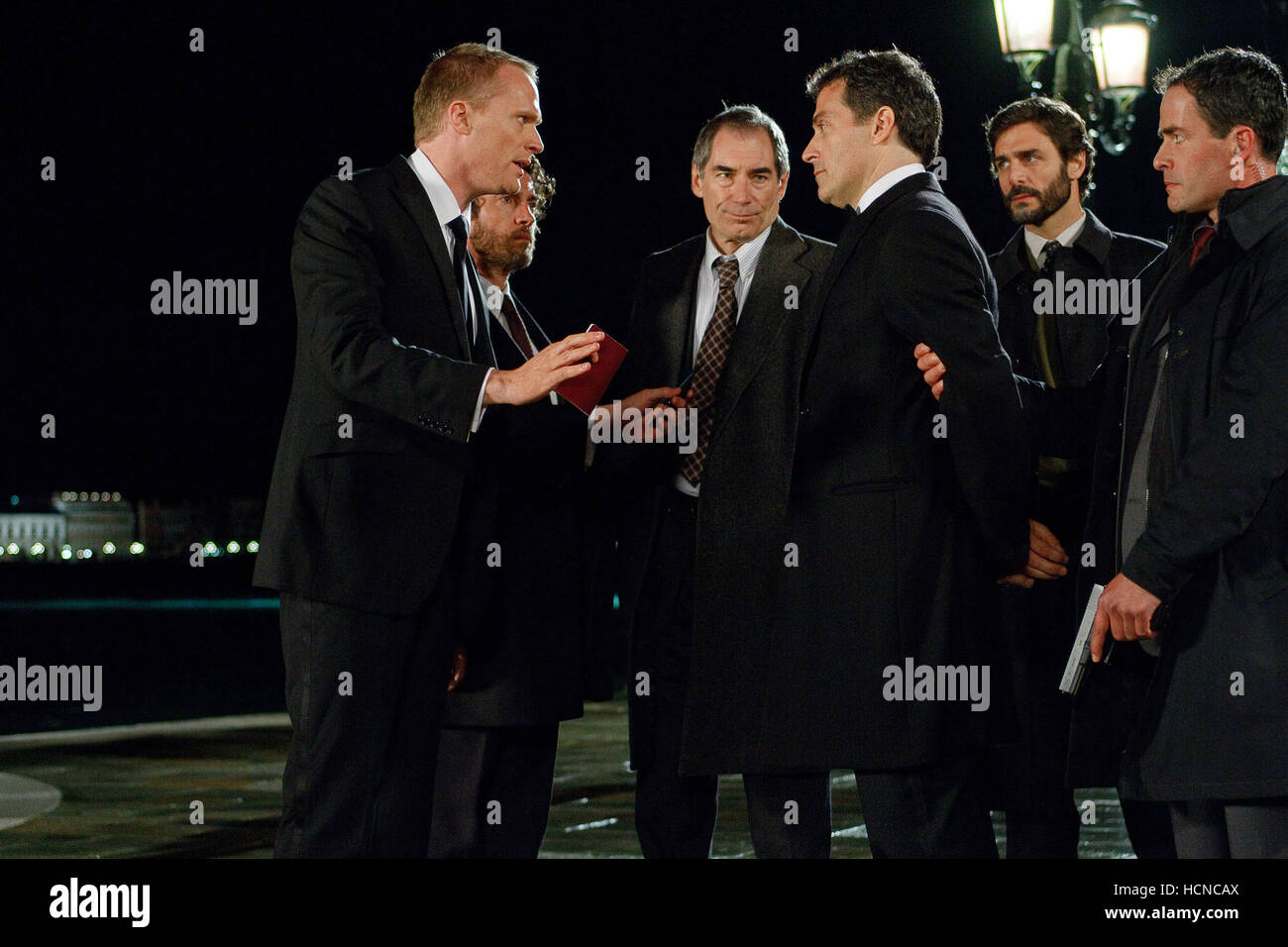 THE TOURIST, l-r: Paul Bettany, Timothy Dalton (center), Rufus Sewell ...