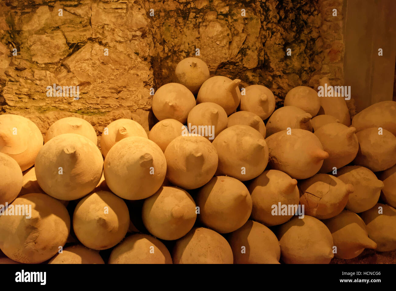 Pula: Roman amphoras in the museum of the Roman Arena, Istria, Croatia ...
