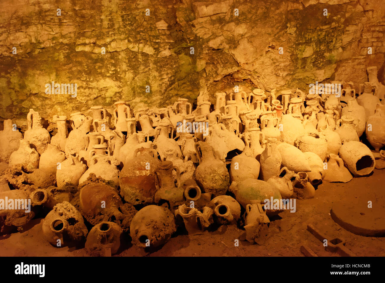 Pula: Roman amphoras in the museum of the Roman Arena, Istria, Croatia ...