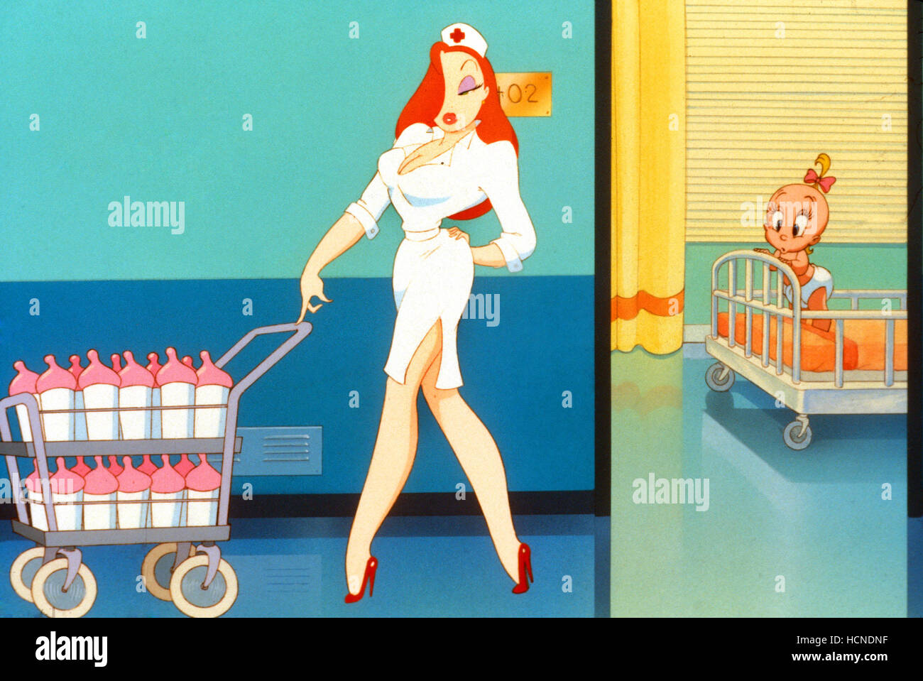 TUMMY TROUBLE, Jessica Rabbit, Baby Herman, 1989, (c) Buena Vista ...