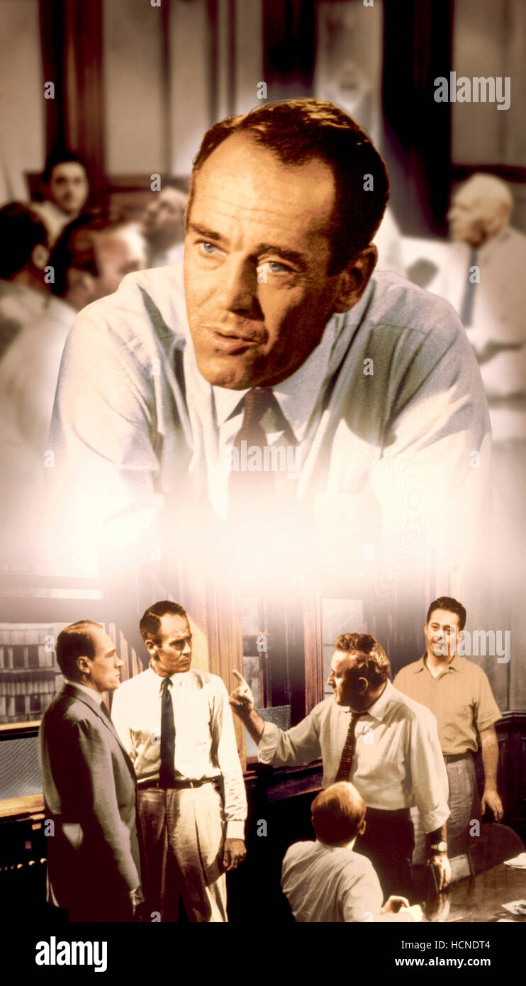 12 ANGRY MEN, (aka TWELVE ANGRY MEN), top: Henry Fonda, bottom: E.G ...