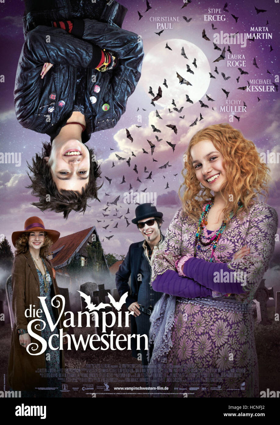 VAMPIRE SISTERS, (aka DIE VAMPIRSCHWESTERN), German poster, from left ...