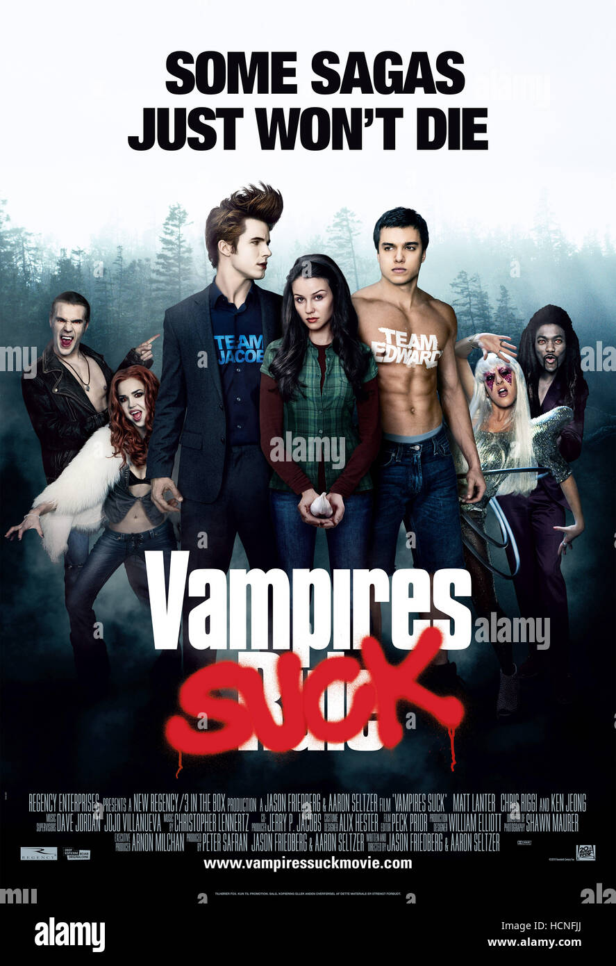 VAMPIRES SUCK, poster art, Arielle Kebbel (second from left), Matt ...
