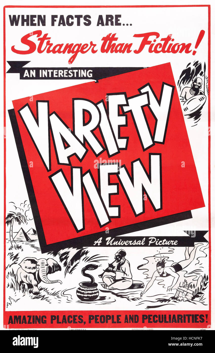 VARIETY VIEW, poster art, 1944 Stock Photo - Alamy