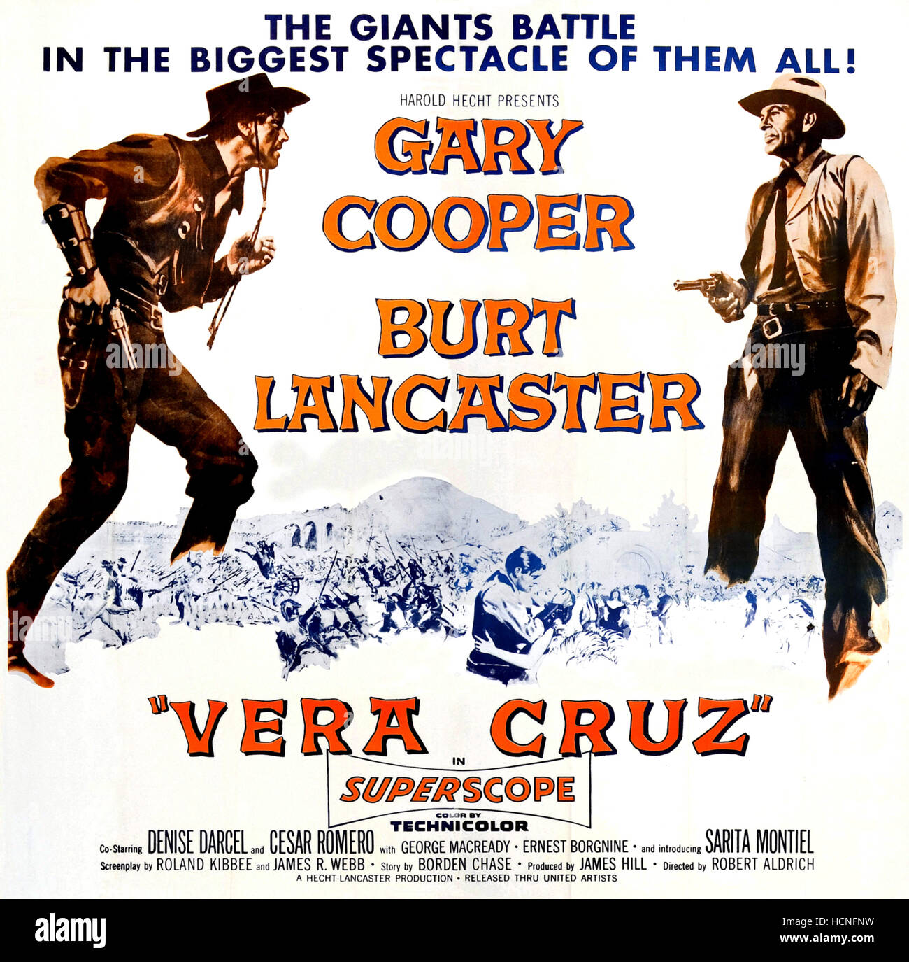 VERA CRUZ, (from left): Burt Lancaster, Gary Cooper, 1954 Stock Photo ...