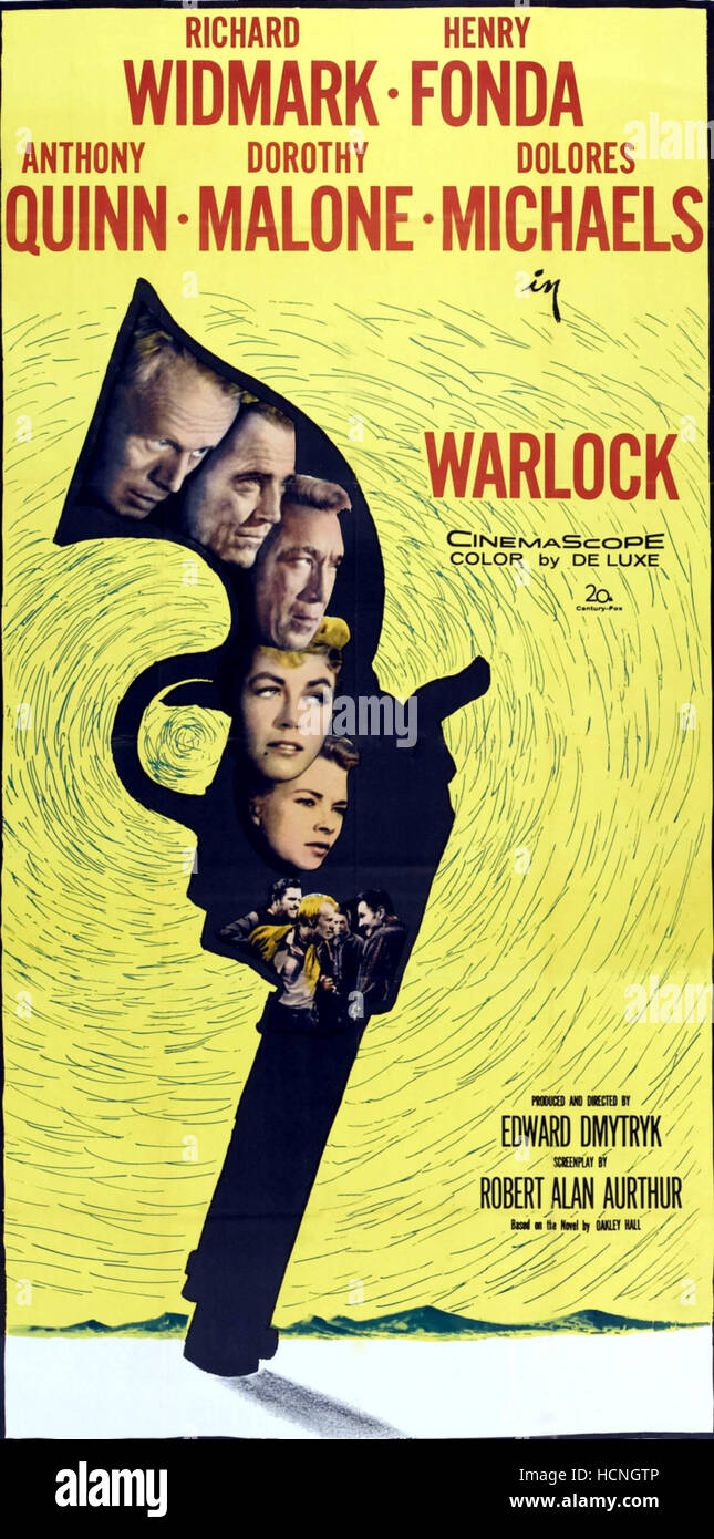 WARLOCK, from top left: Richard Widmark, Henry Fonda, Anthony Quinn ...