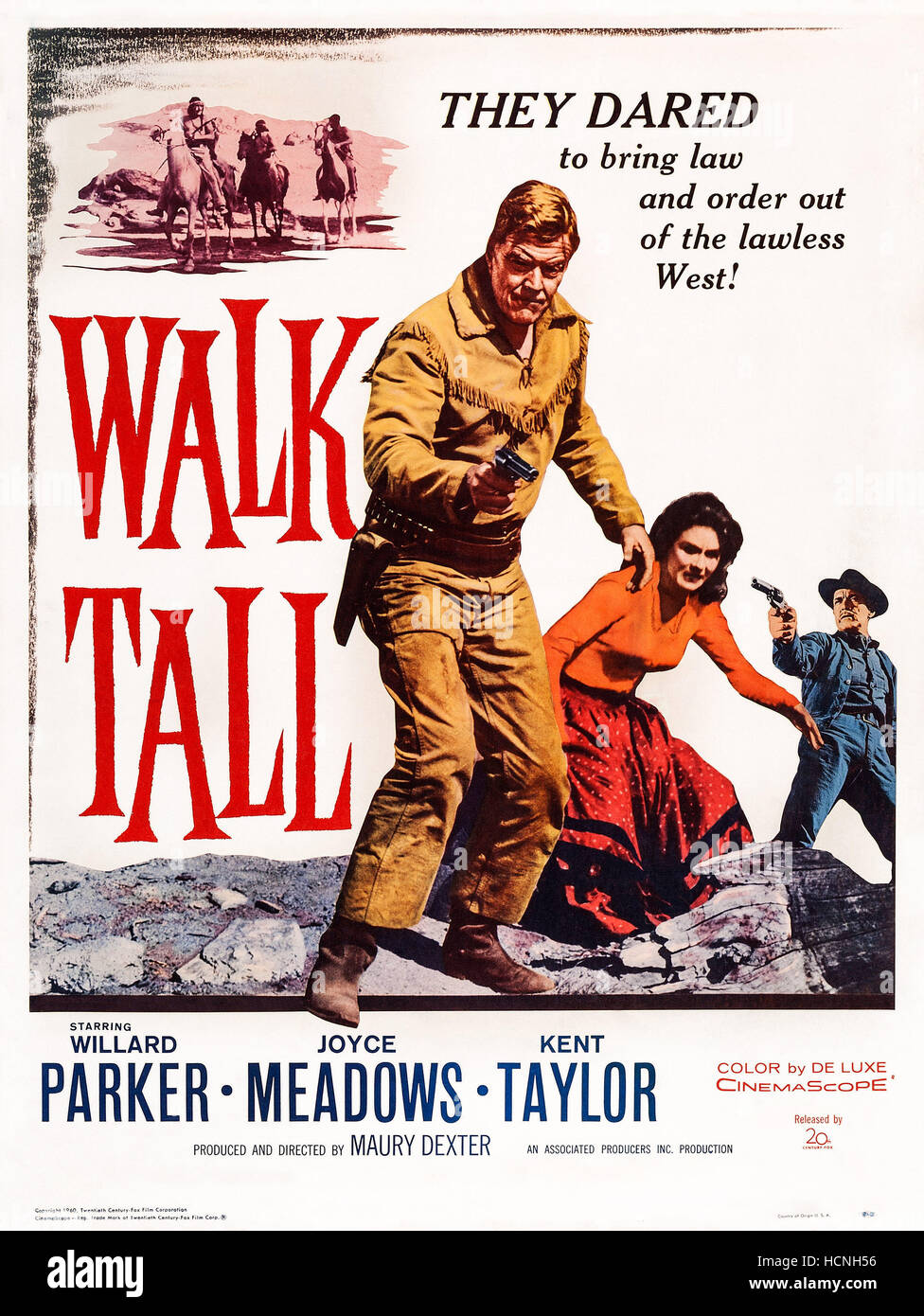 WALK TALL, US poster art, from left: Kent Taylor, Joyce Meadows ...