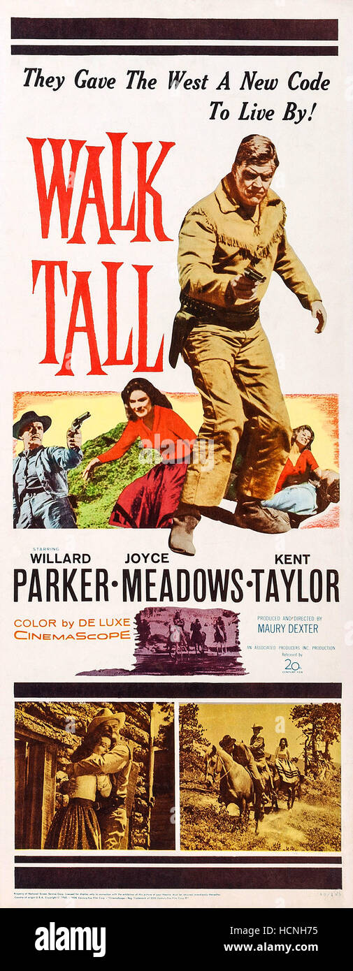WALK TALL, US poster art, from left: Kent Taylor, Joyce Meadows ...