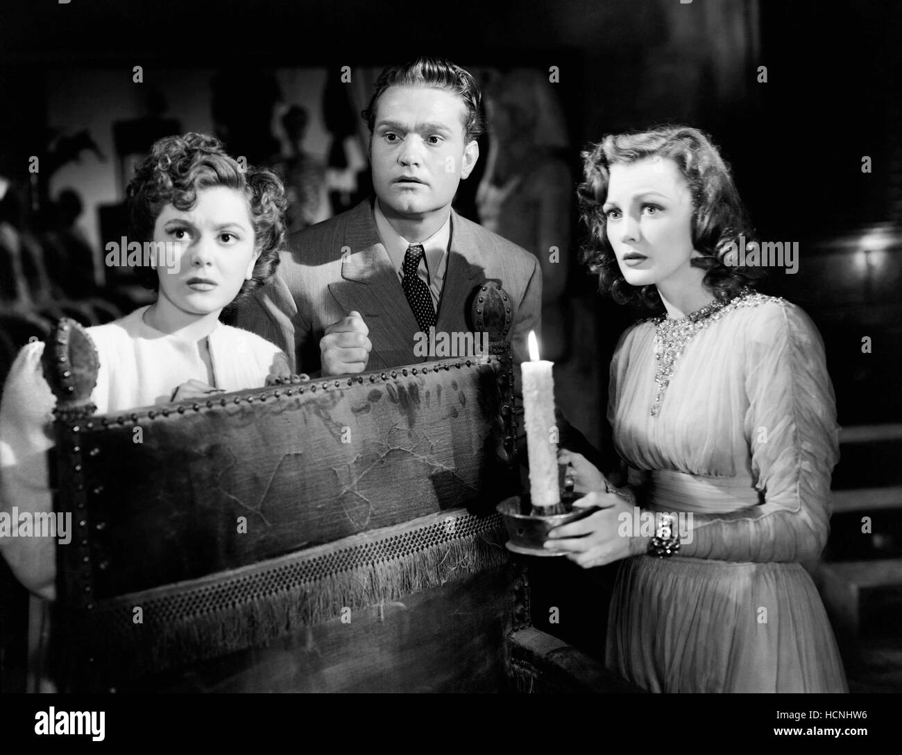 WHISTLING IN THE DARK, from left: Ann Rutherford, Red Skelton, Virginia ...