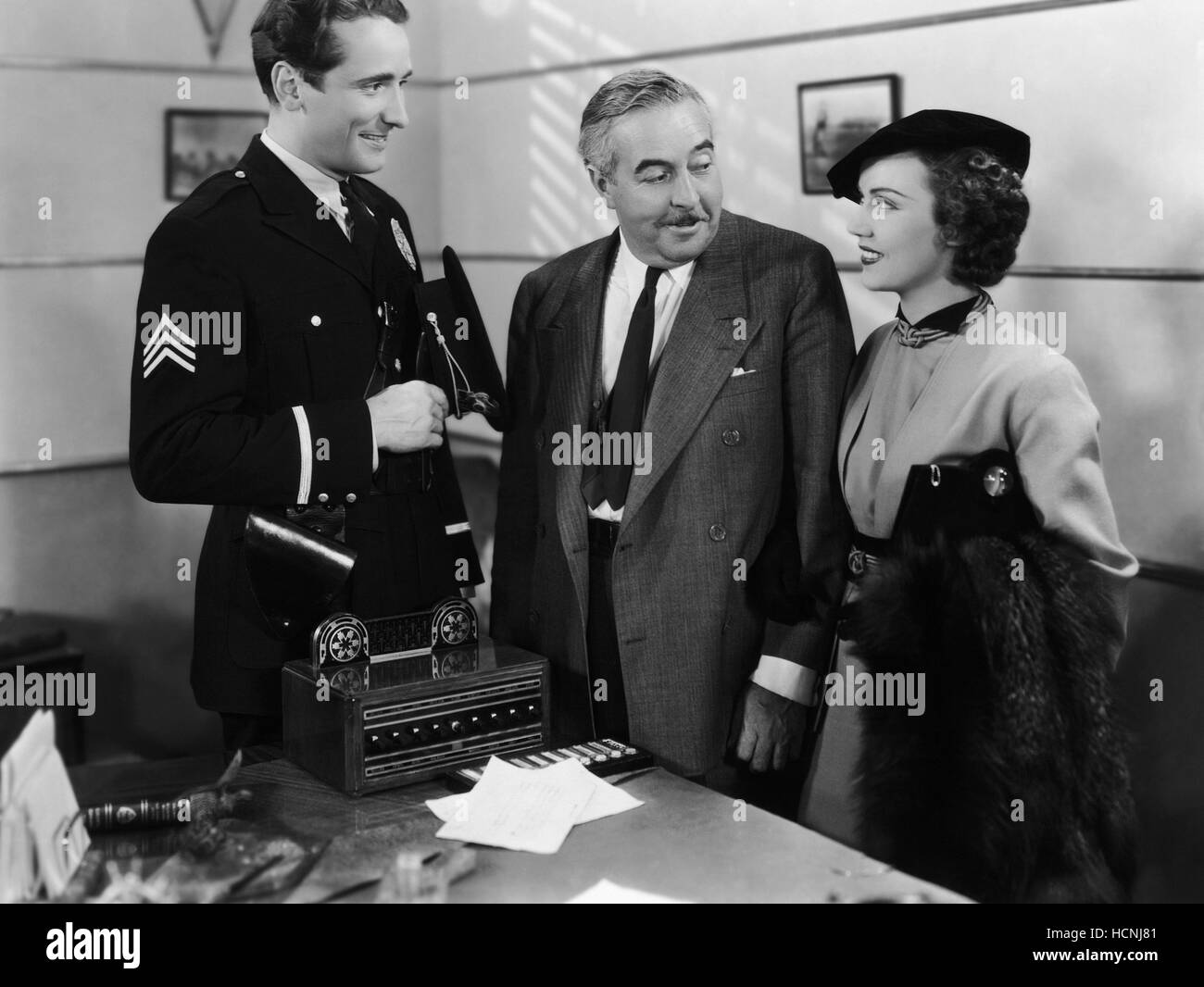 WHITE LIES, Victor Jory, Walter Connolly, Fay Wray, 1935 Stock Photo ...