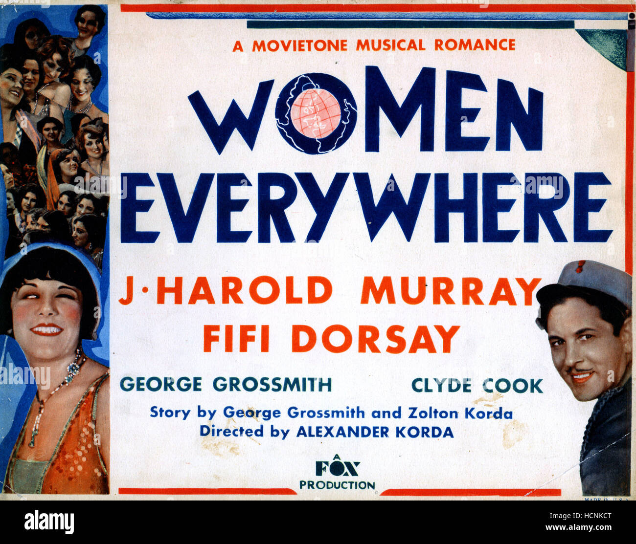WOMEN EVERYWHERE, US lobbycard, from left: Fifi D'Orsay, J. Harold ...