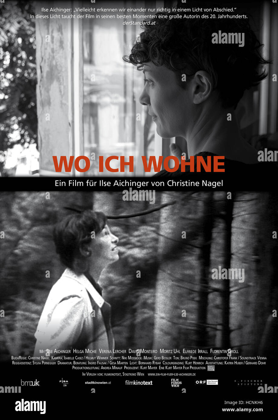 WO ICH WOHNE. EIN FILM FUR ILSE AICHINGER, German poster, 2014. ©Film ...