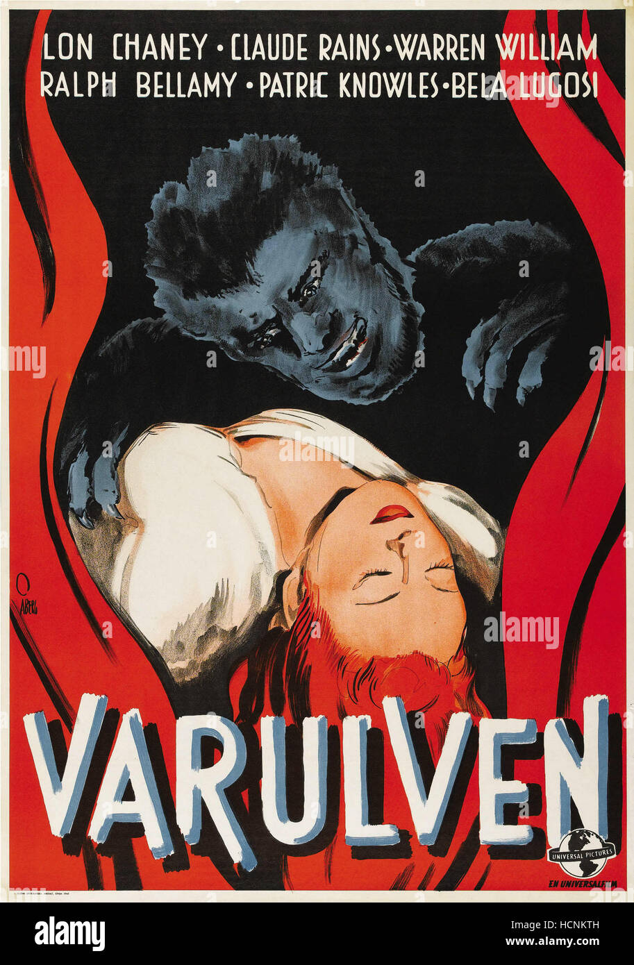 THE WOLF MAN, (aka VARULVEN), Lon Chaney Jr., Evelyn Ankers, 1941 Stock ...