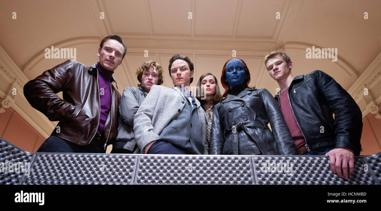X-MEN: FIRST CLASS, from left: Michael Fassbender, Caleb Landry Jones ...