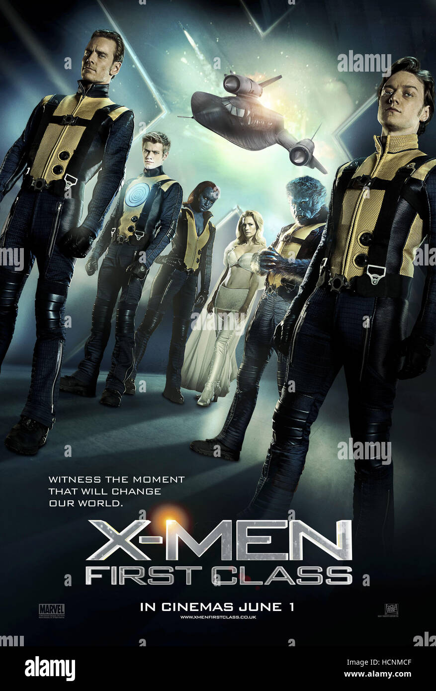 X-MEN: FIRST CLASS, UK poster art, from left: Michael Fassbender, Lucas ...